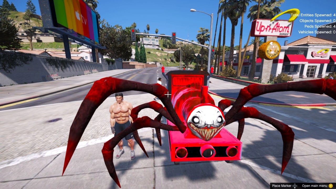 Download GTA 5 Mods Choo Choo Charles Combo Pack [Add-On Ped]