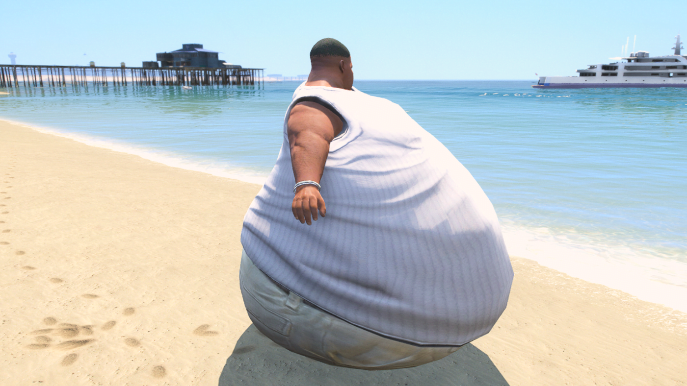 Download GTA 5 Mods Big Fat Franklin Addon Ped
