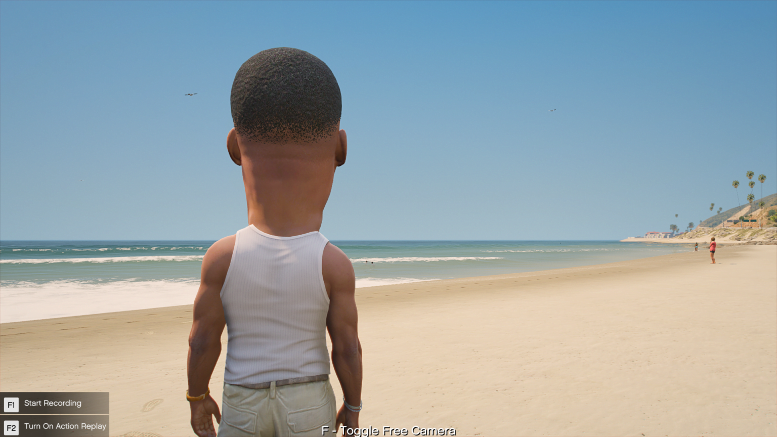 Download GTA 5 Mods Franklin Big Head Addon Ped (V2)