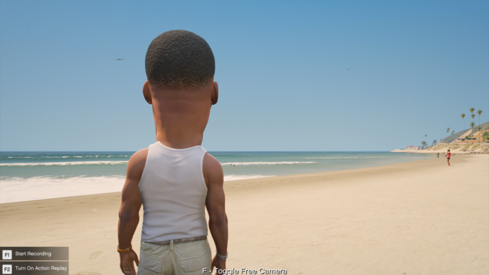 Download GTA 5 Mods Franklin Big Head Addon Ped (V2)