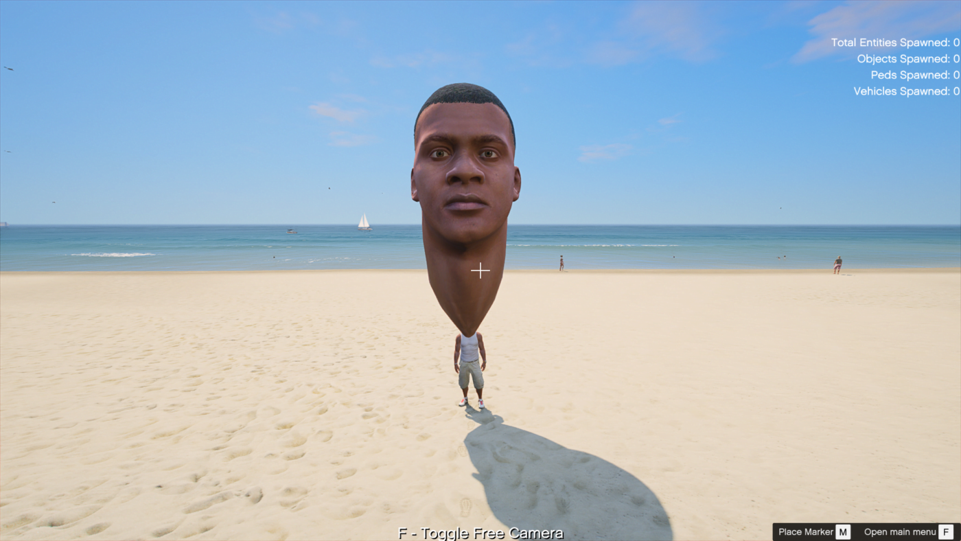 Download GTA 5 Mods Franklin Big Head Addon Ped (V3)