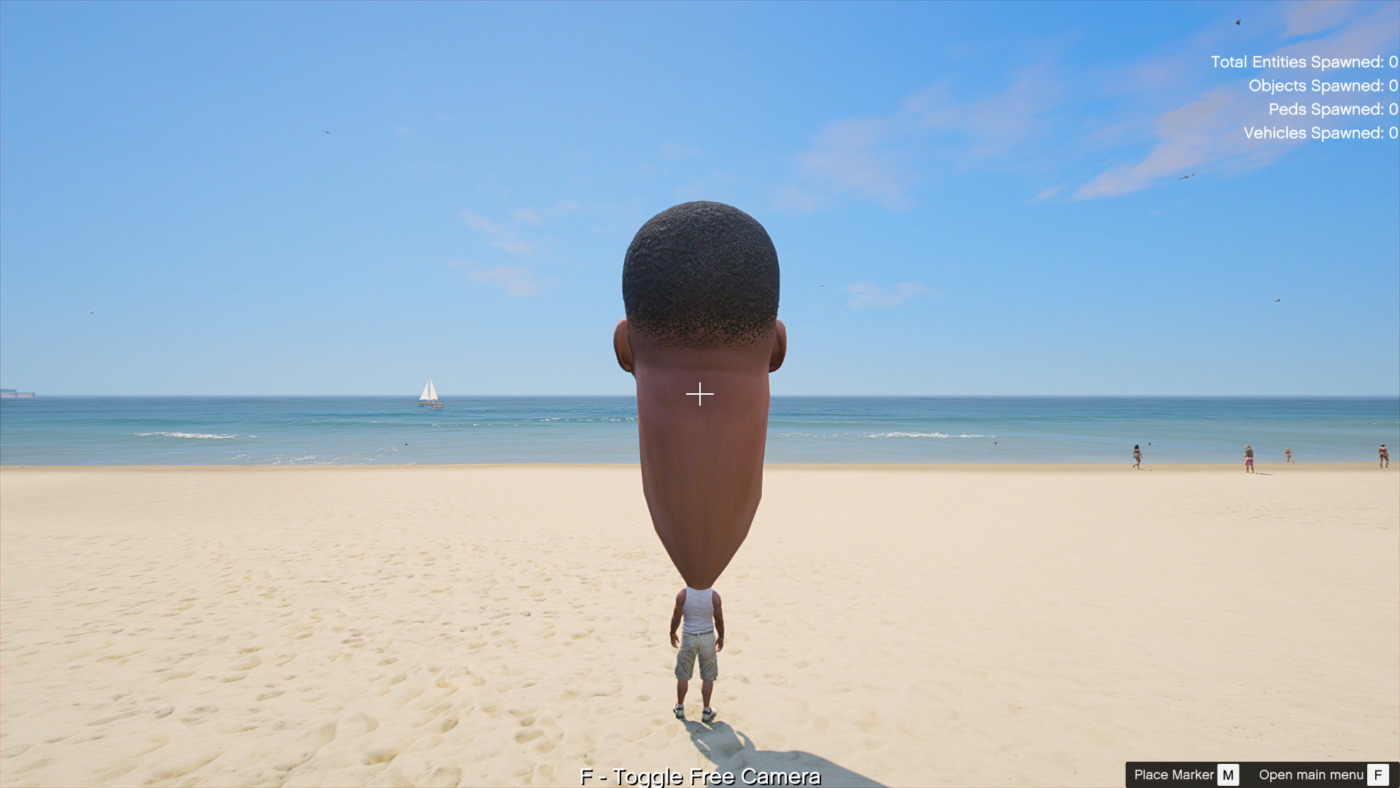 Download GTA 5 Mods Franklin Big Head Addon Ped (V3)
