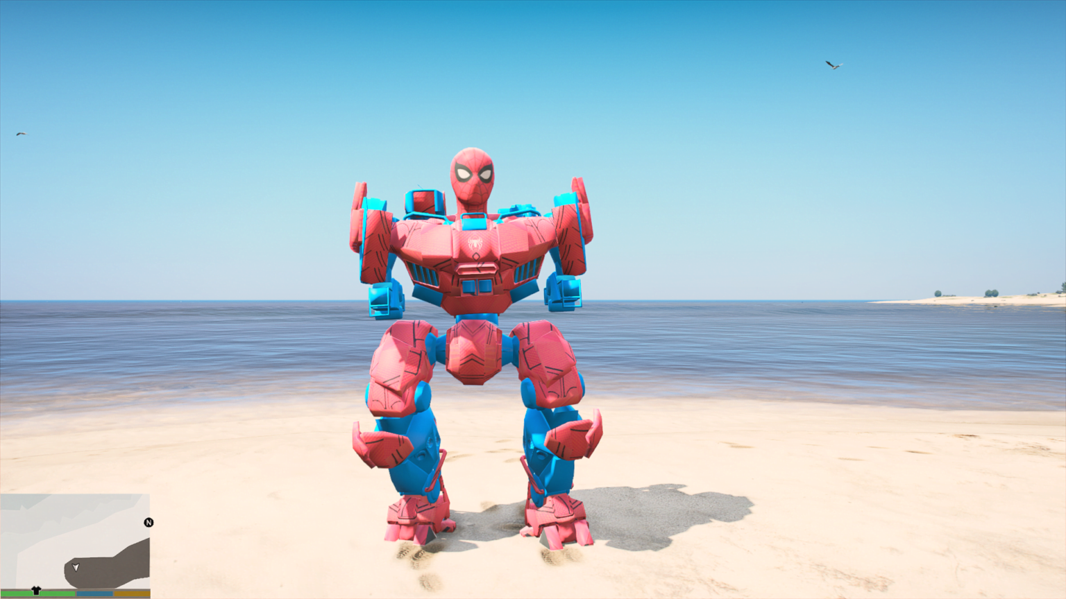 Download GTA 5 Mods Spiderman Robot Addon Ped (Lv2)