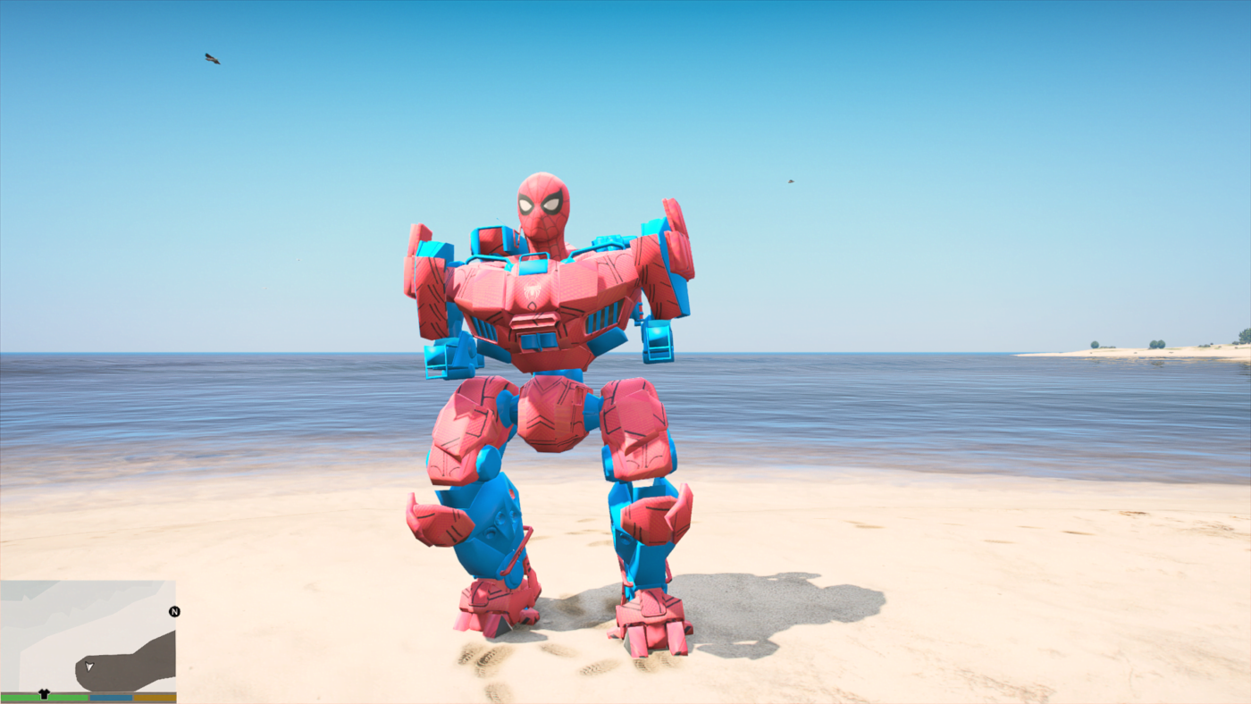 Download GTA 5 Mods Spiderman Robot Addon Ped (Lv2)