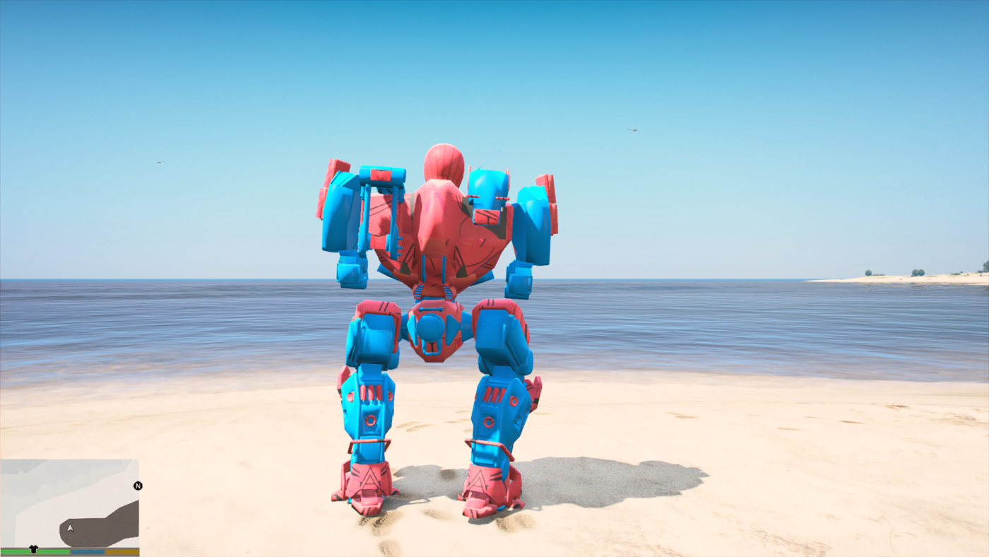 Download GTA 5 Mods Spiderman Robot Addon Ped (Lv2)