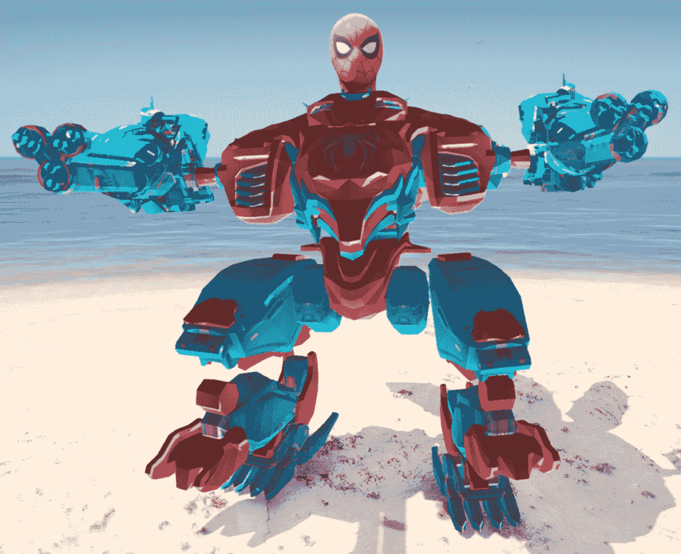 Download GTA 5 Mods Spiderman Robot Addon Ped (Lv3)