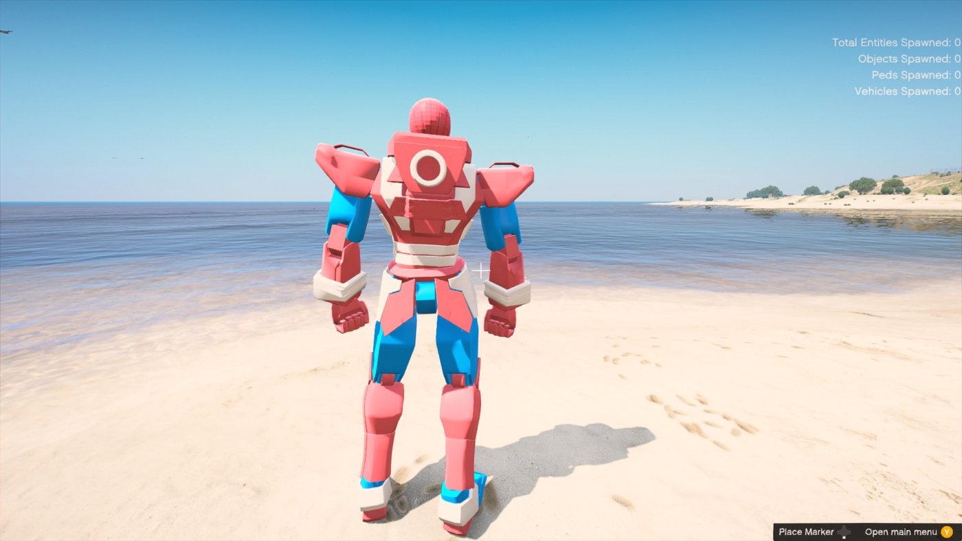 Download GTA 5 Mods Spiderman Robot Addon Ped (Lv4)