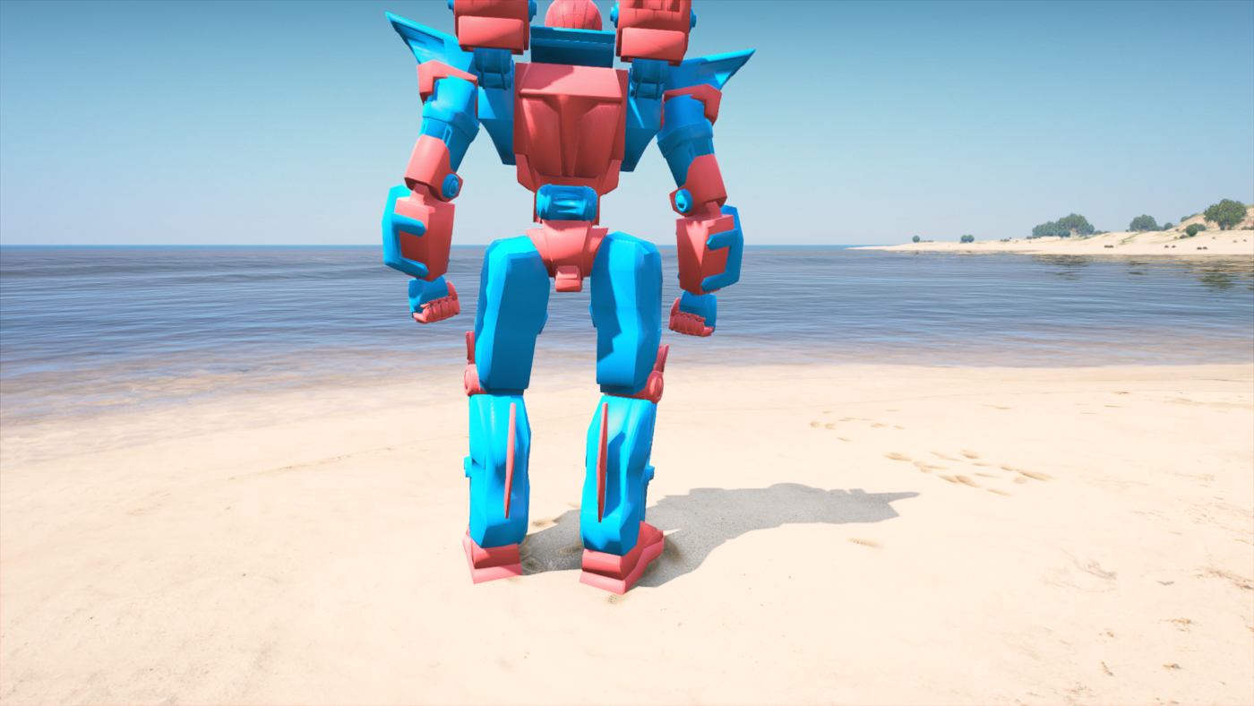 Download GTA 5 Mods Spiderman Robot Addon Ped (Lv6)