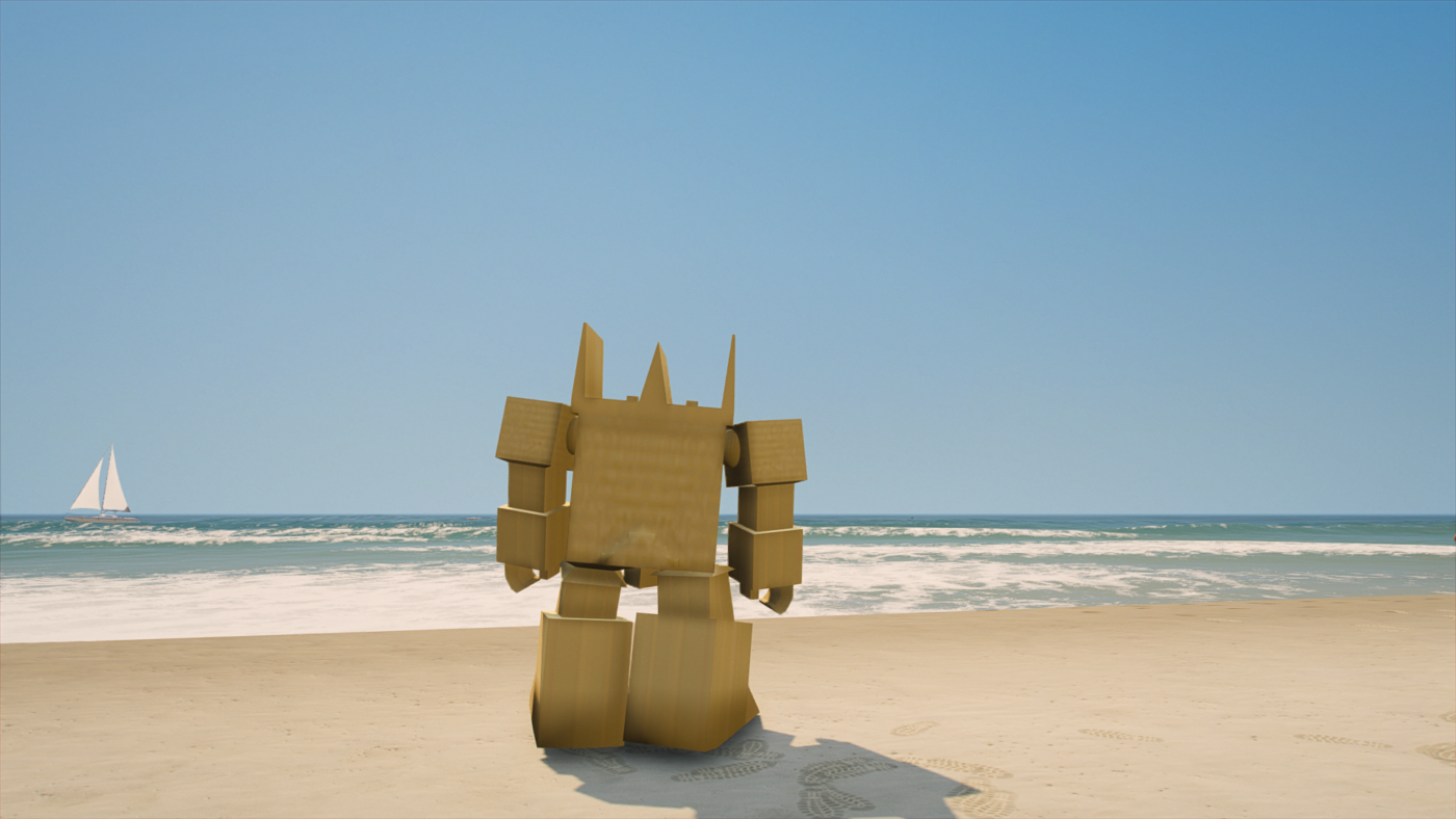 Download GTA 5 Mods Cardboard Robot Addon Ped
