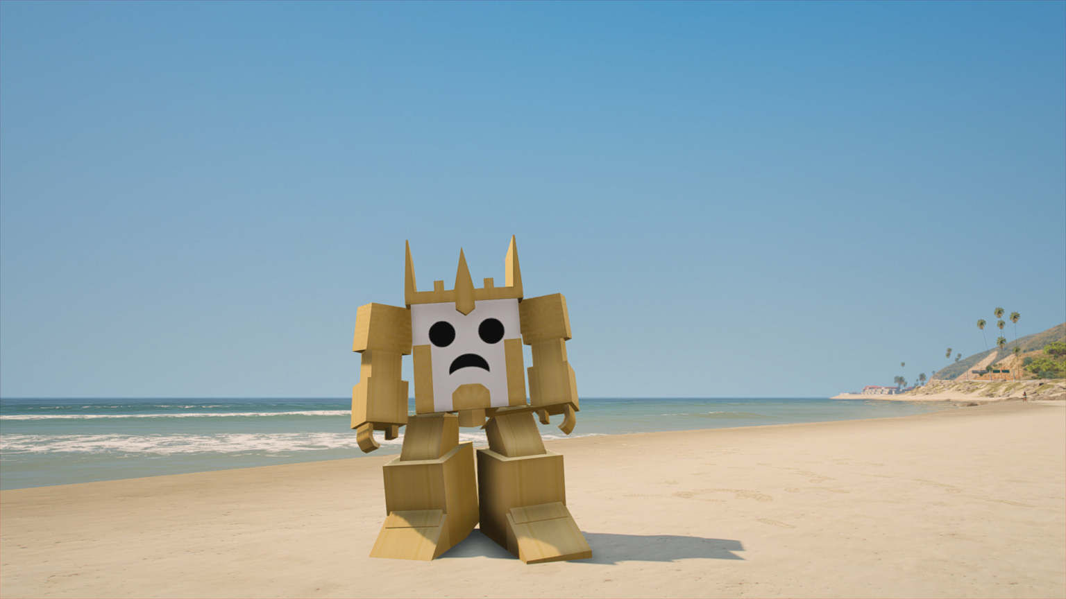 Download GTA 5 Mods Cardboard Robot Addon Ped