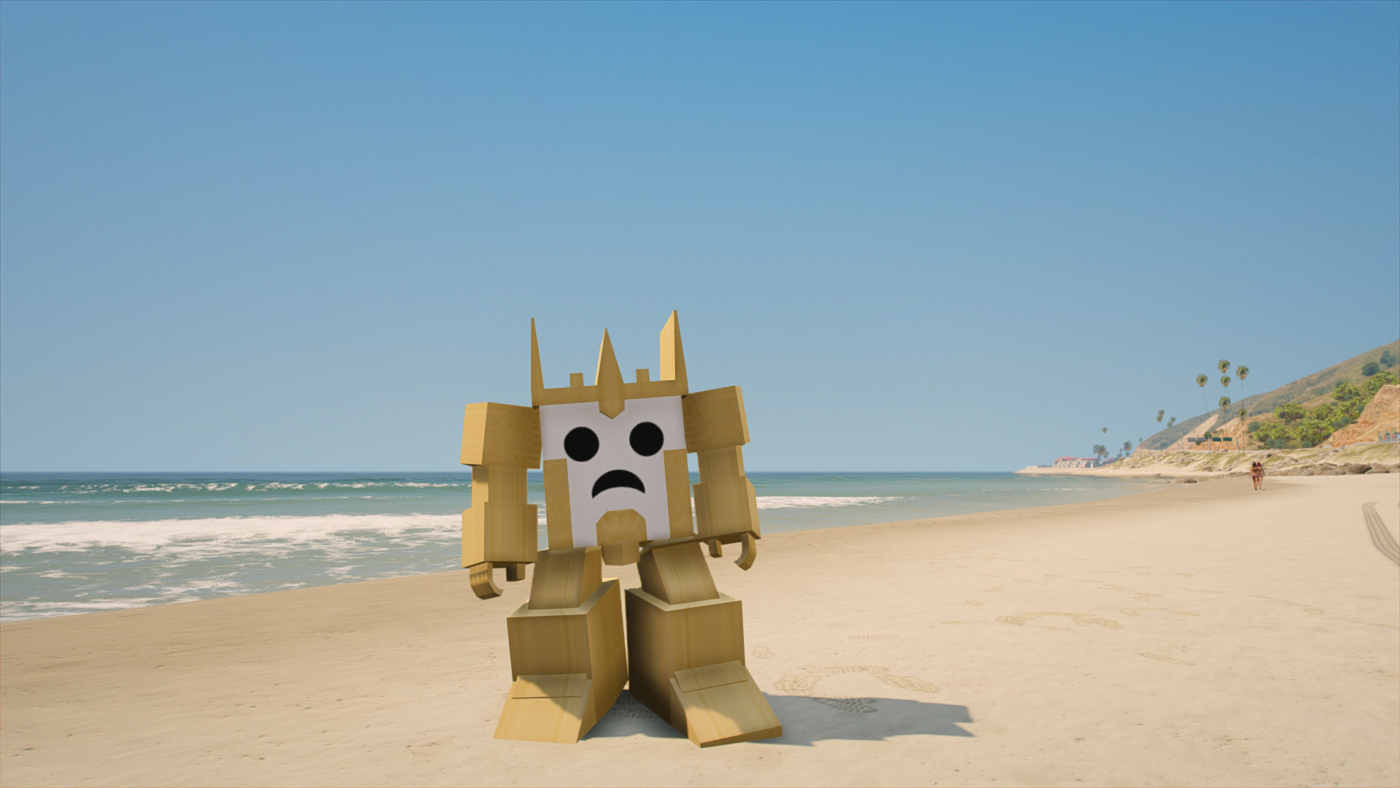 Download GTA 5 Mods Cardboard Robot Addon Ped