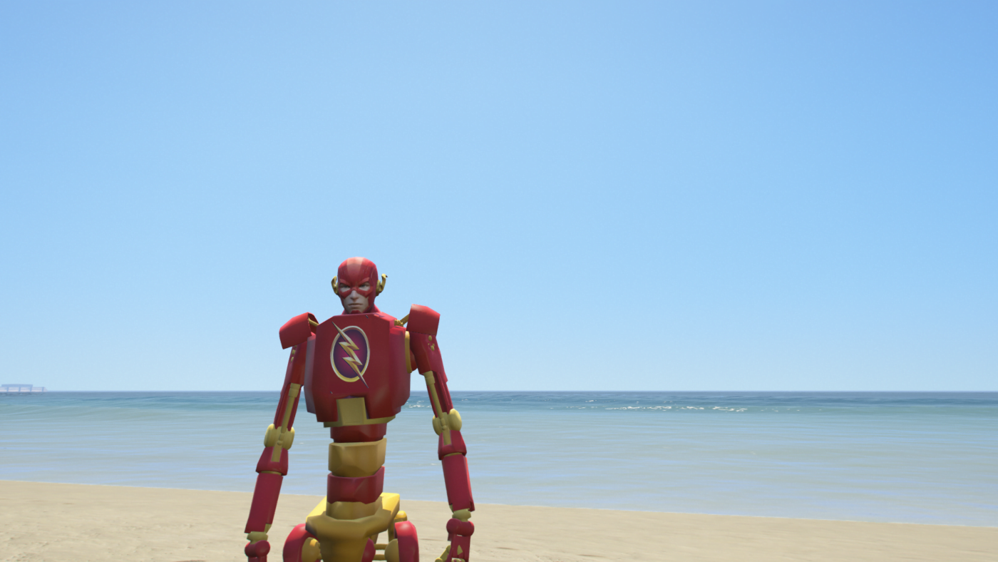 Download GTA 5 Mods Robot Flash Addon Ped