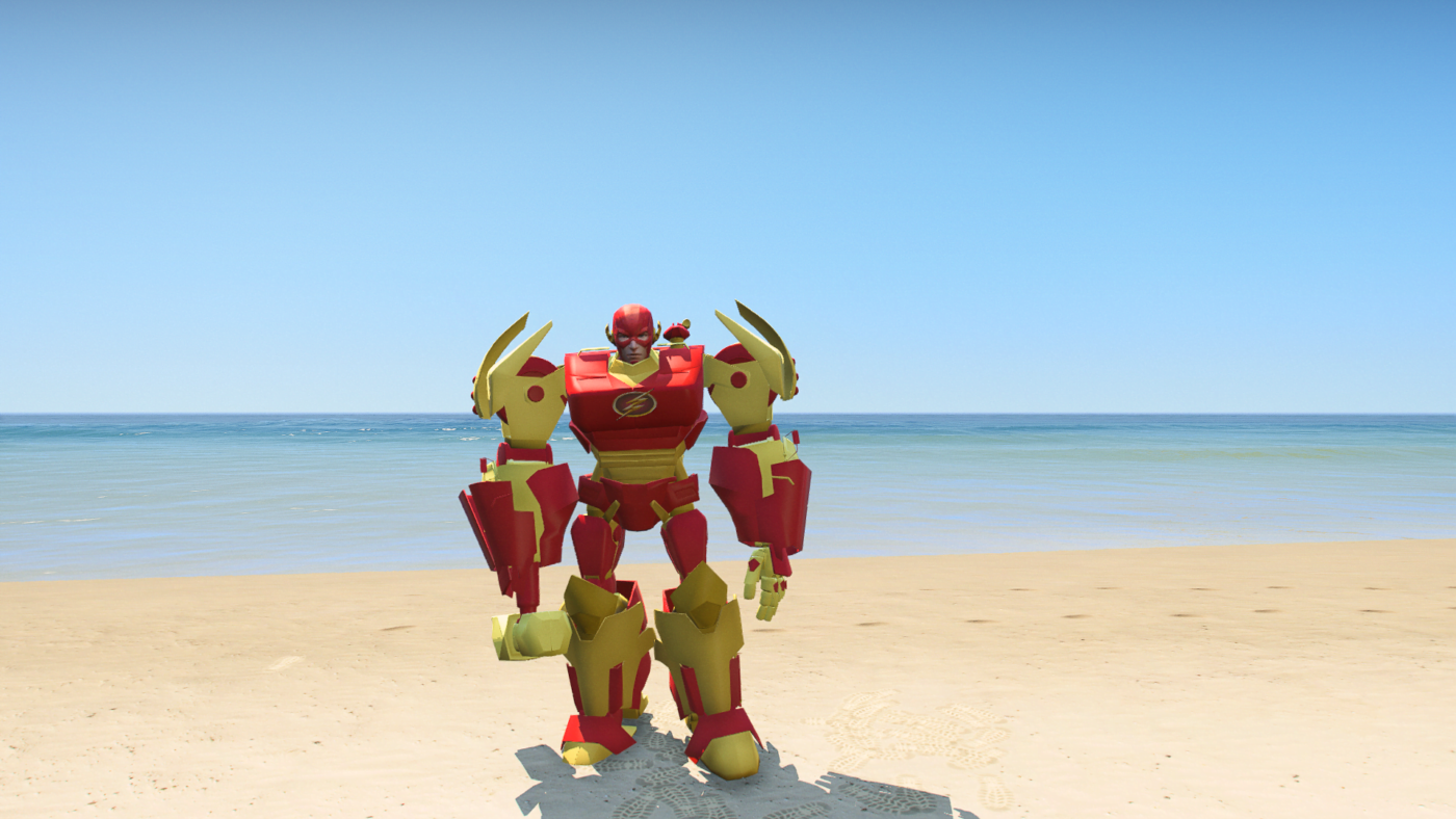 Download GTA 5 Mods Robot Flash Addon Ped