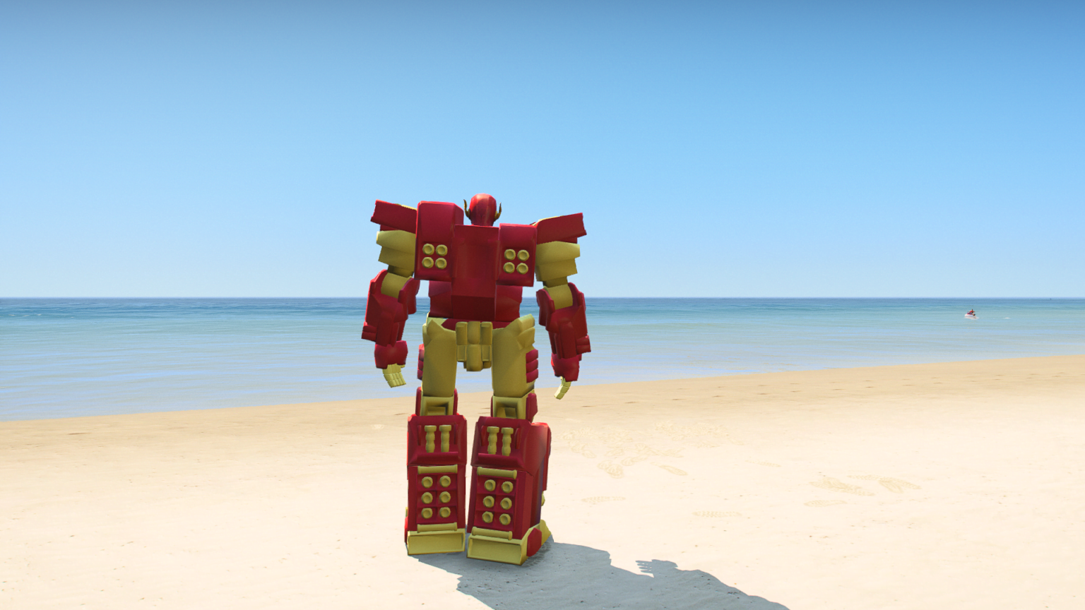 Download GTA 5 Mods Robot Flash Addon Ped