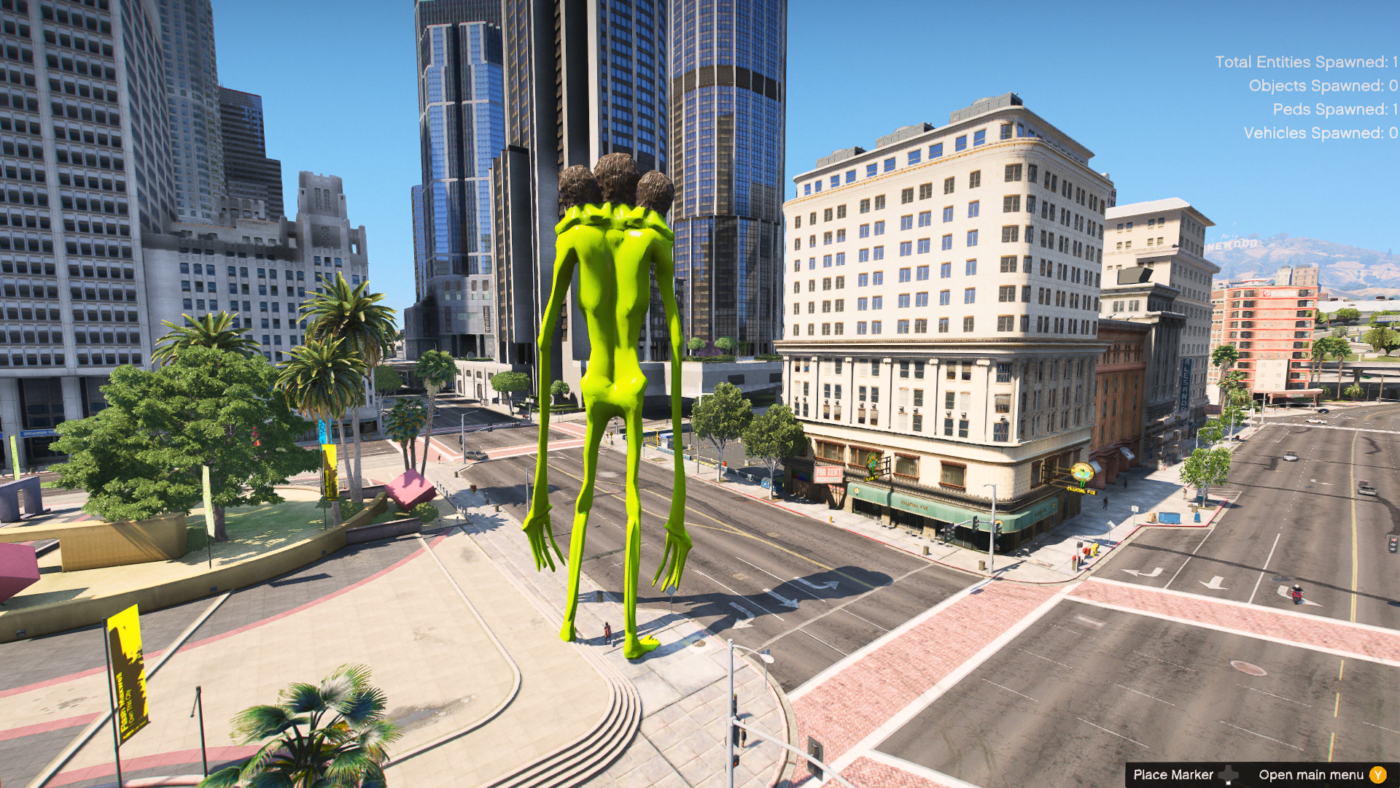 Download GTA 5 Mods Giant 3 Head Skinny Hulk Addon Ped