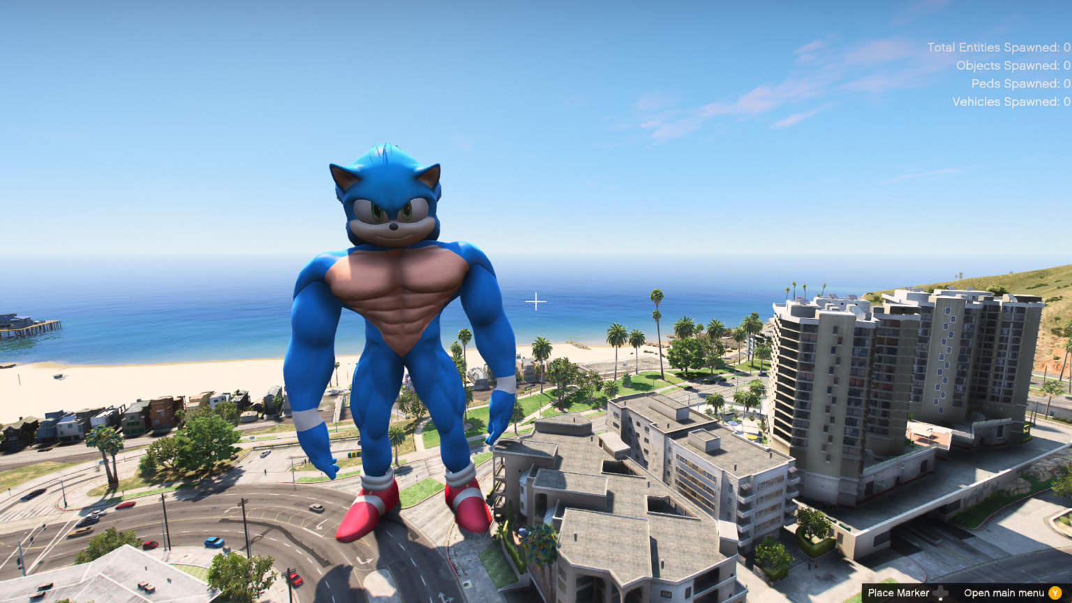 Download GTA 5 Mods Giant Muscular Sonic Addon Ped