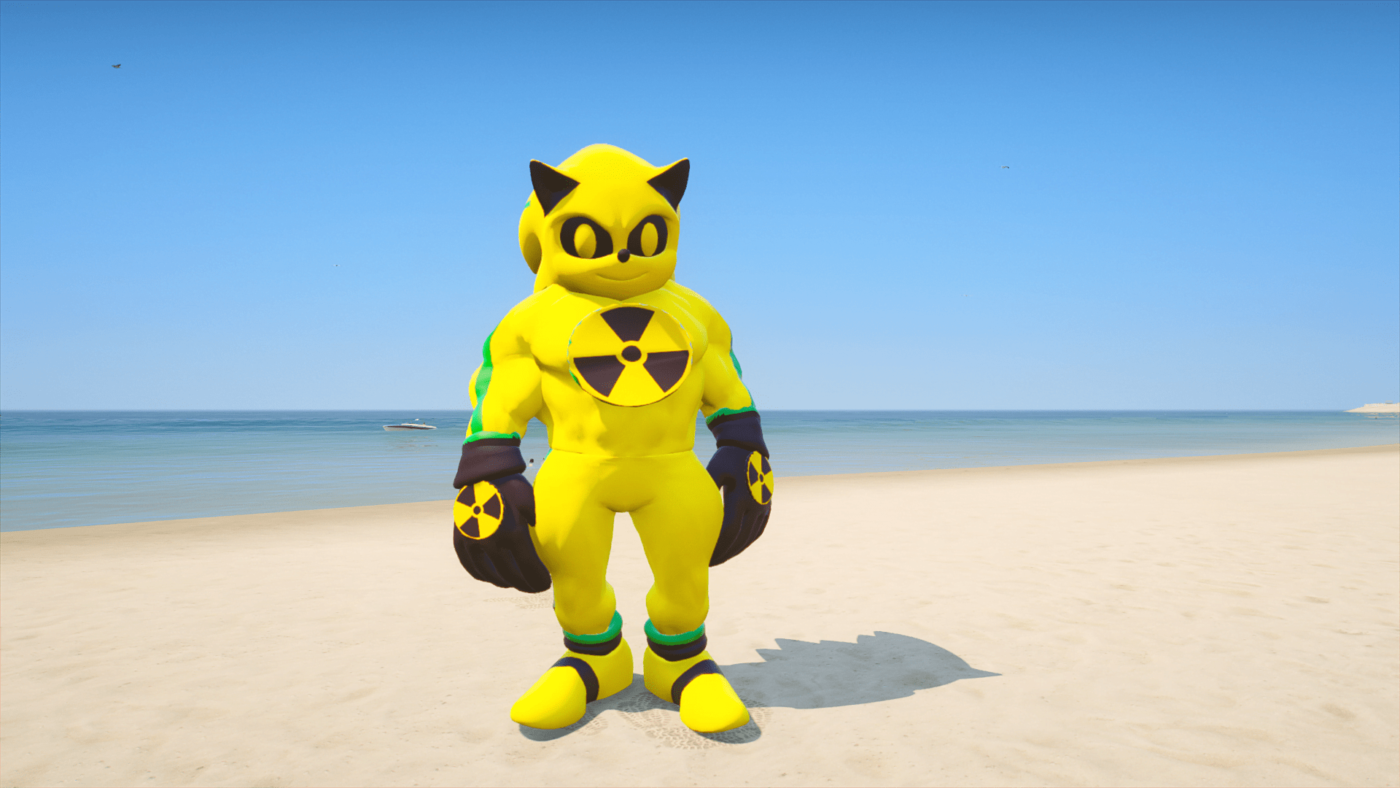 Download GTA 5 Mods NUCLEAR SONIC Addon Ped
