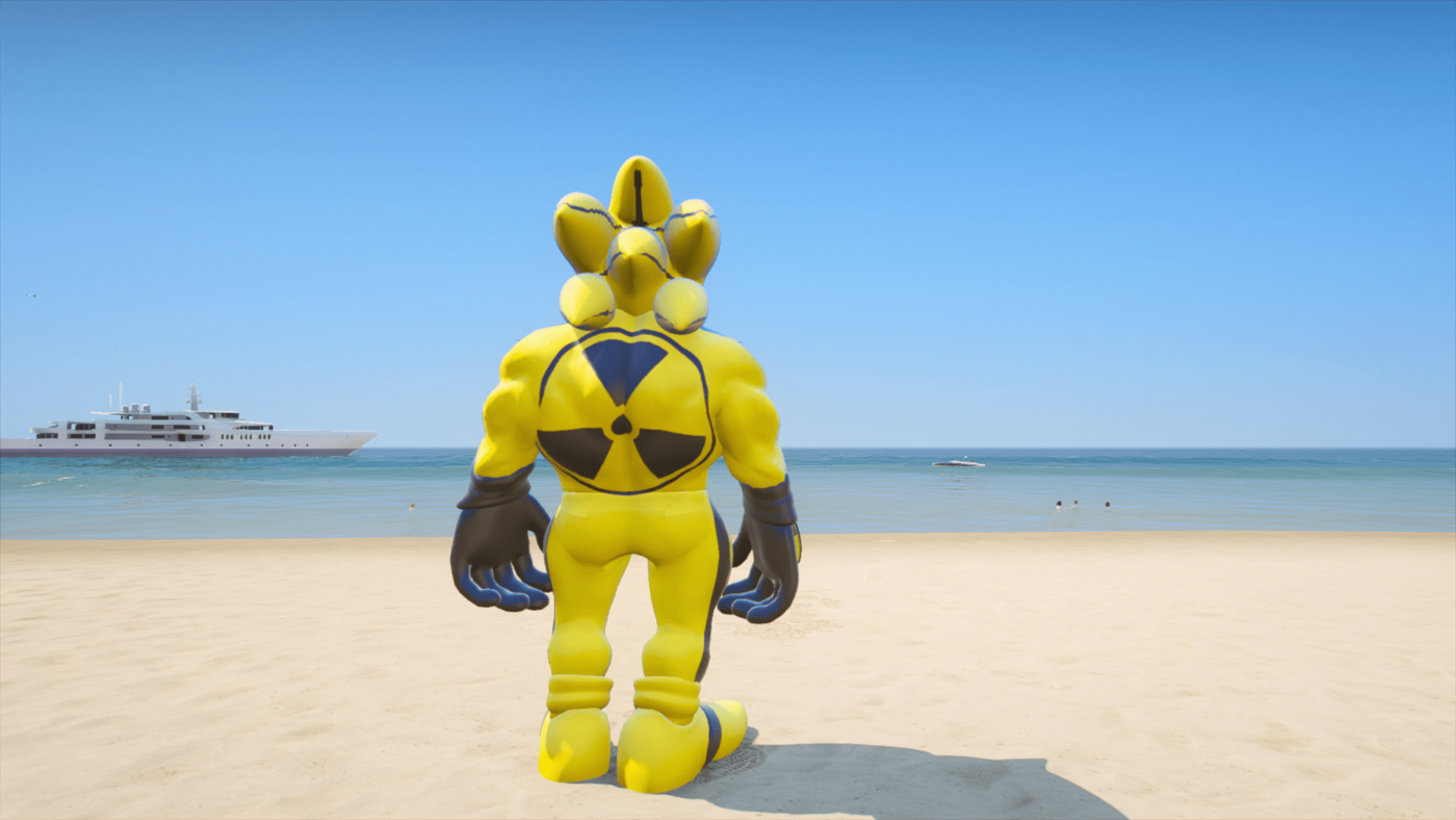 Download GTA 5 Mods NUCLEAR SONIC Addon Ped