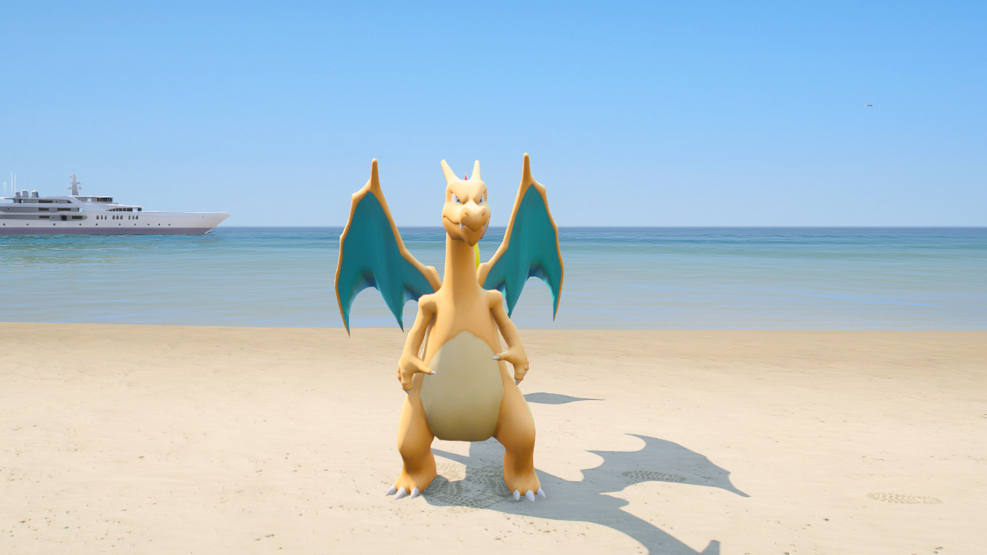 Download GTA 5 Mods Charizard 2 Addon Ped