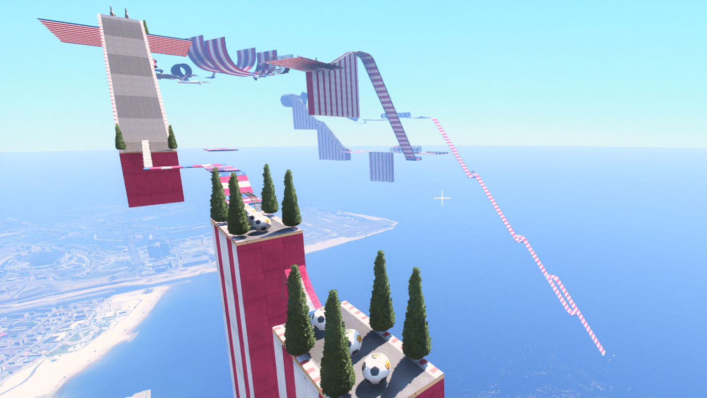 Download GTA 5 Mods Parkour Stunts Ramp Map Addonprop