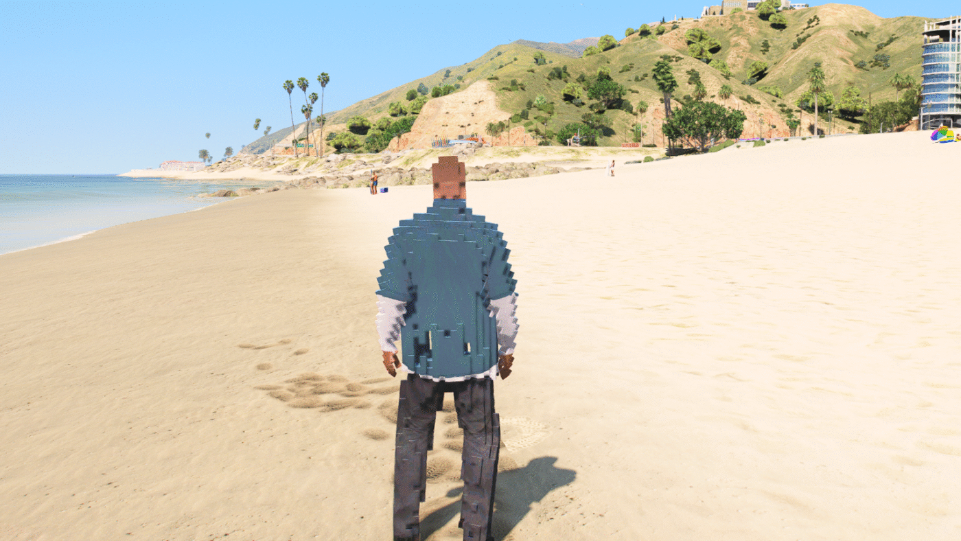 Download GTA 5 Mods Pixelated Franklin 4
